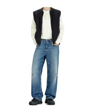DIESEL® 2001 D-macro Relaxed-fit Distressed Denim Jeans - Medium Blue