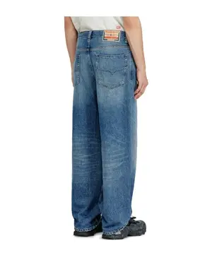 DIESEL® 2001 D-macro Relaxed-fit Distressed Denim Jeans - Medium Blue