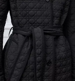 Dior Macrocannage Belted Coat