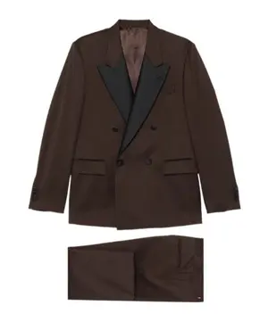 Men's Brown Double-Breasted Suits
