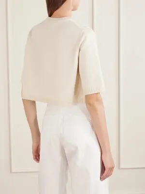 Alaïa Cropped Cashmere-blend Sweater