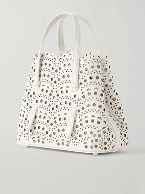 Alaïa Mina 20 Laser-cut Leather Tote - Neutrals