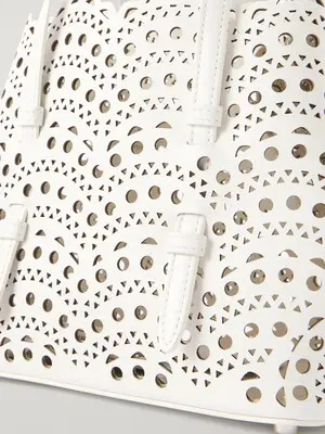 Alaïa Mina 20 Laser-cut Leather Tote - Neutrals