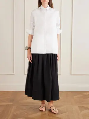 Alaïa Asymmetric Cotton Poplin Shirt