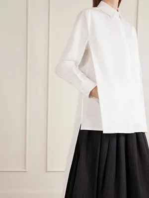 Alaïa Asymmetric Cotton Poplin Shirt