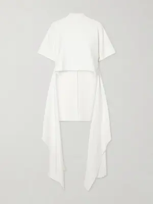 Alaïa Asymmetrical Cotton-blend Jersey T-shirt