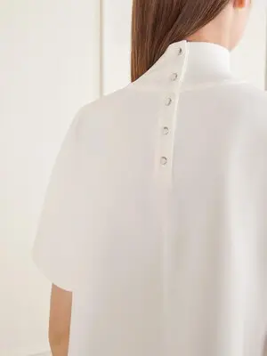Alaïa Asymmetrical Cotton-blend Jersey T-shirt