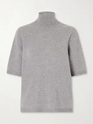 Alaïa Cashmere-blend Turtleneck Sweater - Gray