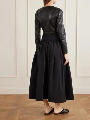 Alaïa Textured Cotton Midi Skirt