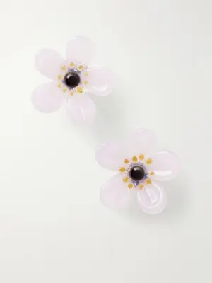 Alaïa Bloom Glass Earrings - Pink
