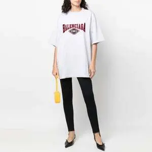Balenciaga Bb Authentic Jersey Apparel T-shirt - Light Grey