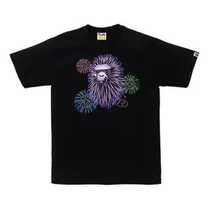 A BATHING APE Head Firework Tee #2 - Black
