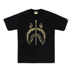 A BATHING APE Bitmap Shark Tee - Black