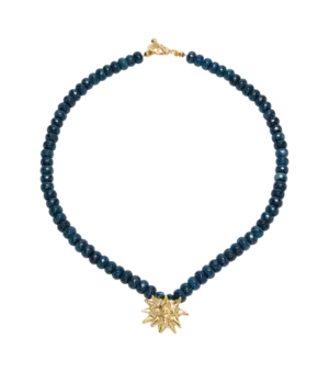 YSSO Sea Urchin Necklace With Jade - Blue