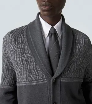 Brunello Cucinelli Striped Silk And Cotton Neck Tie - Black