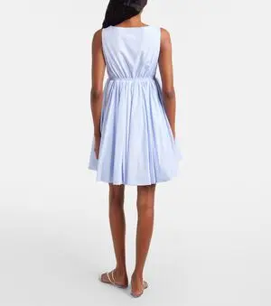 Alaïa Striped Cotton Poplin Minidress