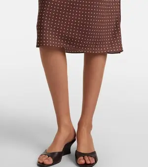 Posse Phoebe Polka-dot Halterneck Midi Dress - Brown