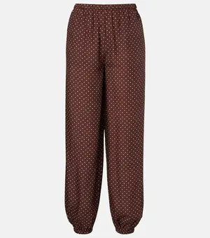 Posse Evie Polka-dot Balloon Pants - Brown