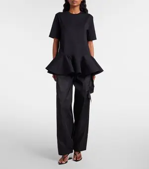 Alaïa Taffeta Cargo Pants - Black