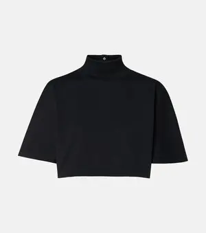 ALAÏA Alaïa Cotton Jersey Turtleneck T-Shirt