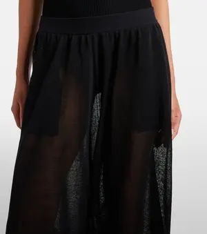 Alaïa Linen And Silk Wide-leg Pants