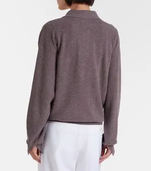 Calvin Klein Helga Silk Polo Sweater - Brown