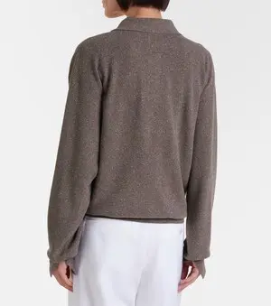 Calvin Klein Helga Silk Polo Sweater - Brown
