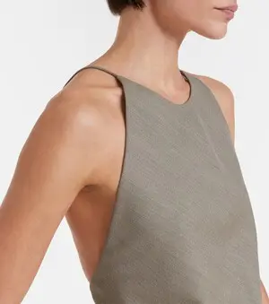 Calvin Klein Erin Wool-blend Top - Grey