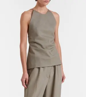 Calvin Klein Erin Wool-blend Top - Grey
