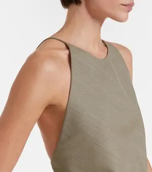 Calvin Klein Erin Wool-blend Top - Grey