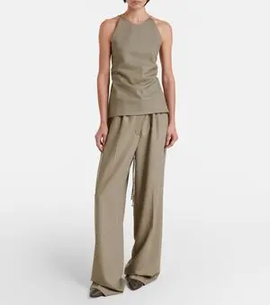 Calvin Klein Erin Wool-blend Top - Grey