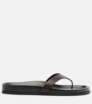TOTEME Leather Thong Sandals - Brown