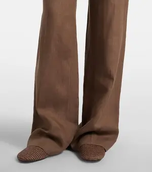Ralph Lauren Dean Linen Wide-leg Pants