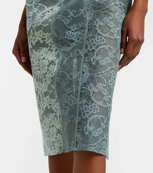 Acne Studios Paneled Lace Midi Dress