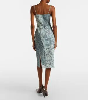 Acne Studios Paneled Lace Midi Dress