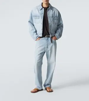 Studio Nicholson Bleached Wash Denim Jacket