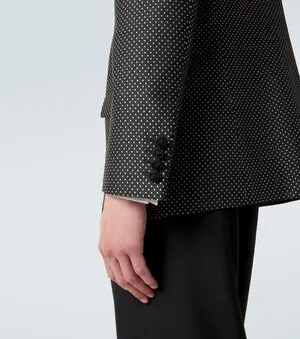 Valentino Garavani Polka-dot Jacquard Tuxedo Jacket