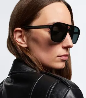 Saint Laurent Aviator Sunglasses - Black