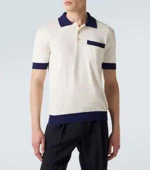 Valentino Garavani Vgold Cotton Polo Shirt - White