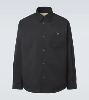 Valentino Garavani Vgold Technical Overshirt - Black