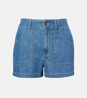 Veronica Beard Sally Denim Shorts - Blue