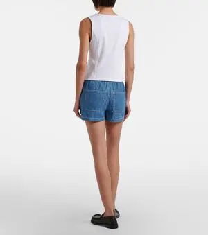 Veronica Beard Sally Denim Shorts - Blue