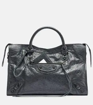 Balenciaga Le City Leather Top-handle Bag - Gray