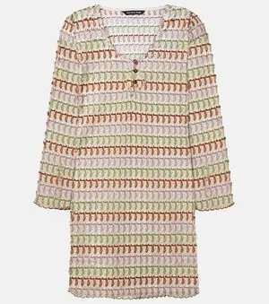 Veronica Beard Novien Crochet Minidress - Multicoloured