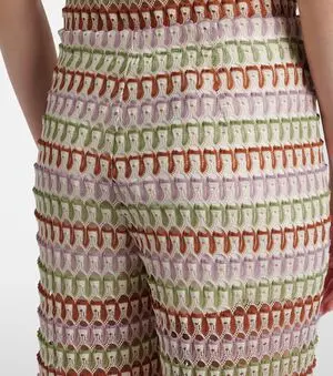 Veronica Beard Fatima Crochet Wide-leg Pants