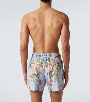 Etro Printed Swim Trunks - Blue