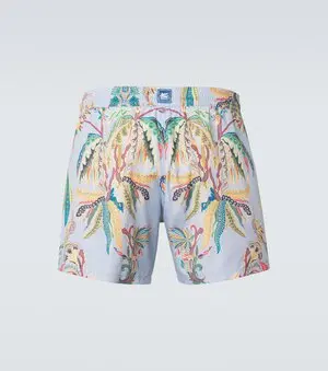 Etro Printed Swim Trunks - Blue