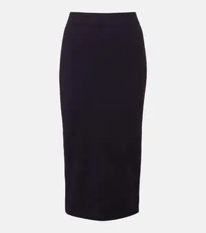 Max Mara Knitted Pencil Skirt - Blue