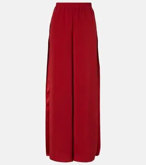 Max Mara Crêpe Wide-leg Pants - Red