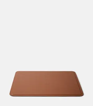 GIOBAGNARA Polo Large Leather Desk Pad - Brown